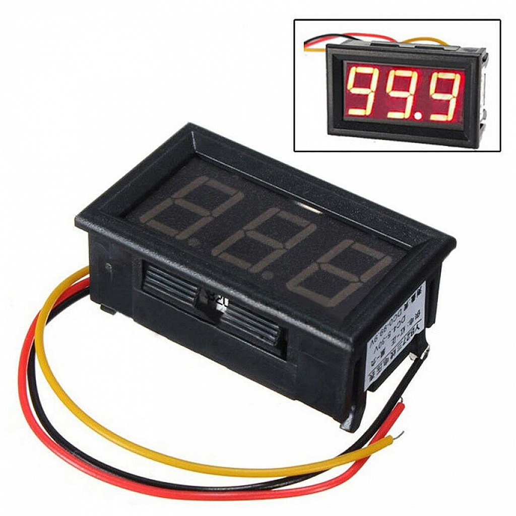 0.56inch 0-100V Three Wire LED Display Digital DC Voltmeter - Red 0.56inch 0-100V Three Wire LED Display Digital DC Voltmeter - Red