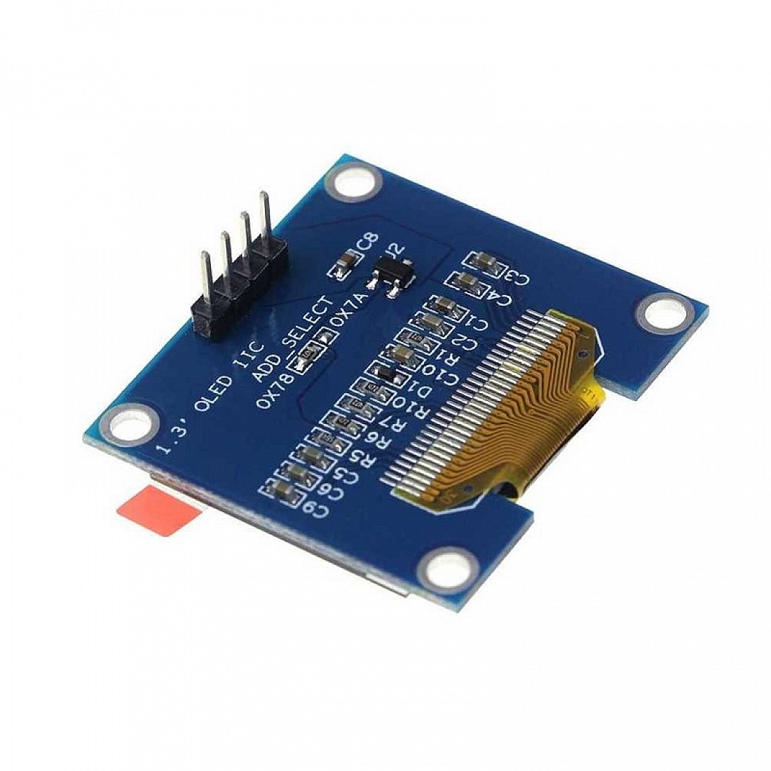 1.3 Inch I2C IIC OLED 4 pin LCD Module 4pin (with VCC GND) - Flyrobo.in 1.3 Inch I2C IIC OLED 4 pin LCD Module 4pin (with VCC GND) - Flyrobo.in