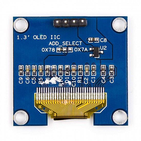 1.3 Inch I2C IIC OLED 4 pin LCD Module 4pin (with VCC GND) - Flyrobo.in 1.3 Inch I2C IIC OLED 4 pin LCD Module 4pin (with VCC GND) - Flyrobo.in