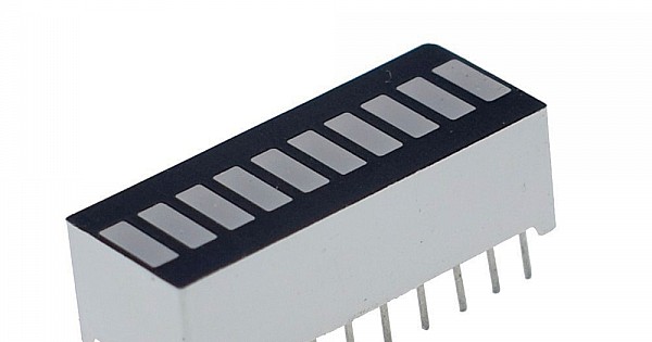 10 Segment LED Bar Graph Display - Red