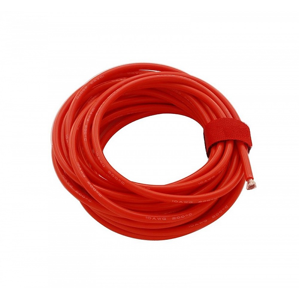 10AWG High Quality Red Silicon Wire - 1Meter