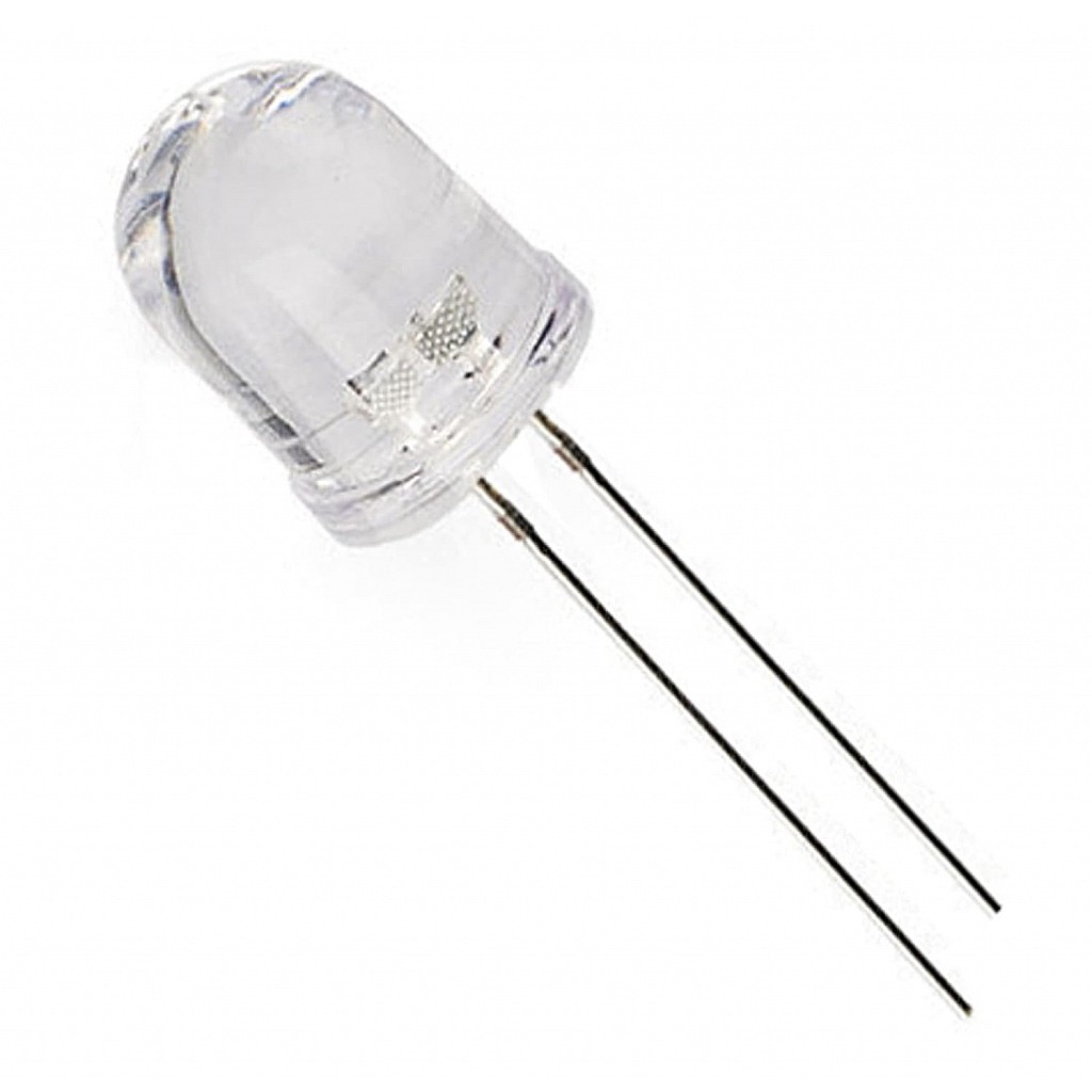 10mm White LED - 5 pcs