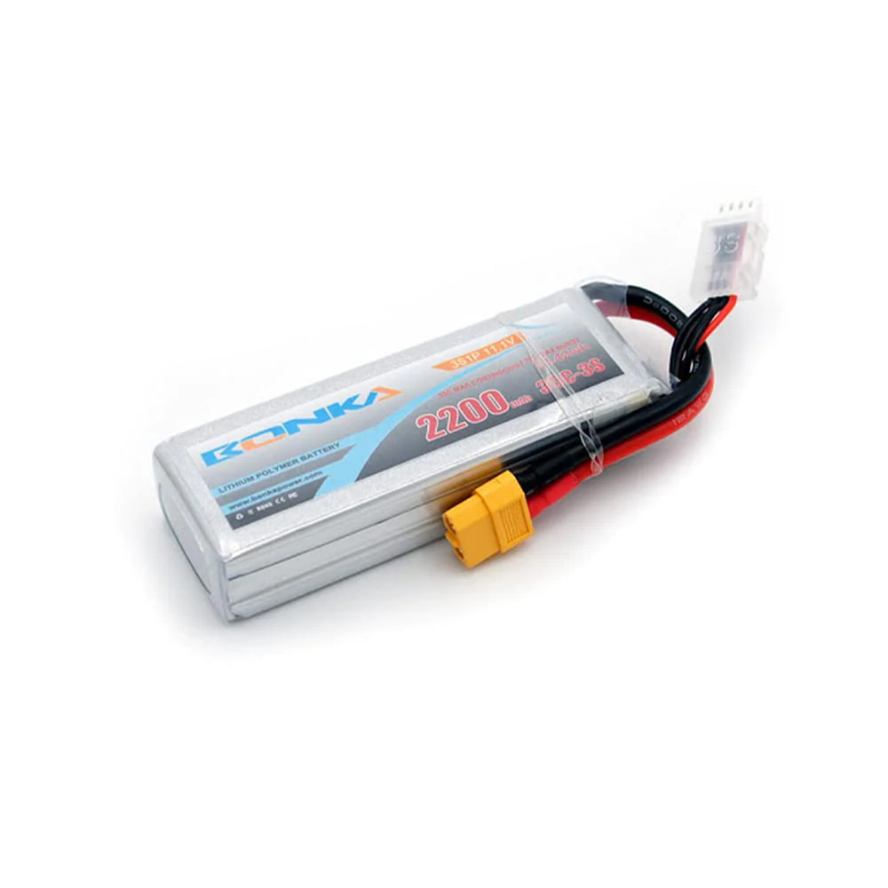 11.1V 2200mAh 35C 3S1P Bonka Lipo Battery - Bonka High-Capacity Lipo Battery