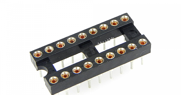 18 Pin Machine tooled IC Socket (Round IC Base)