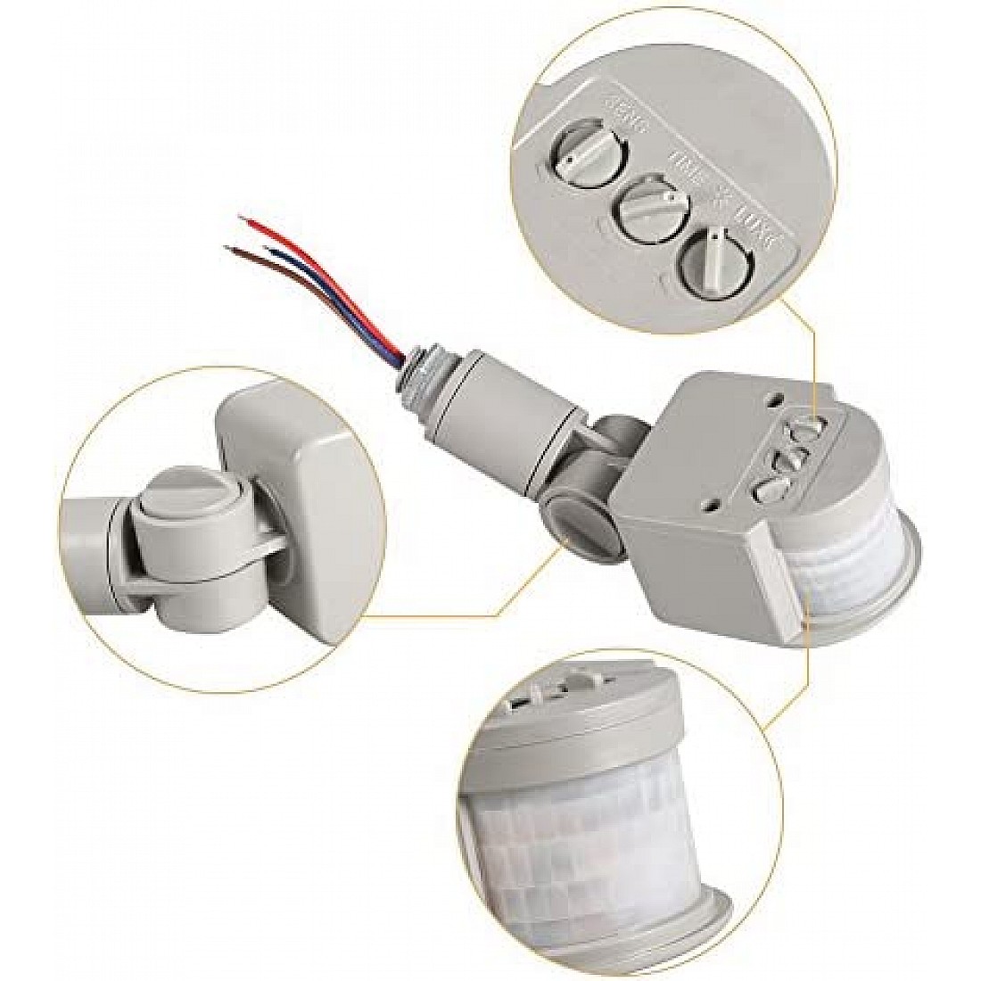180 Degree Infrared Body Intelligent Sensor Switch-White