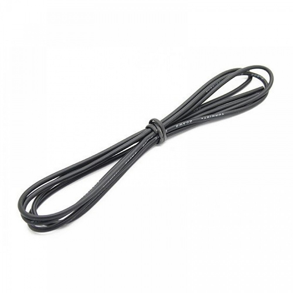 22AWG High Quality Black Silicon Wire - 1Meter