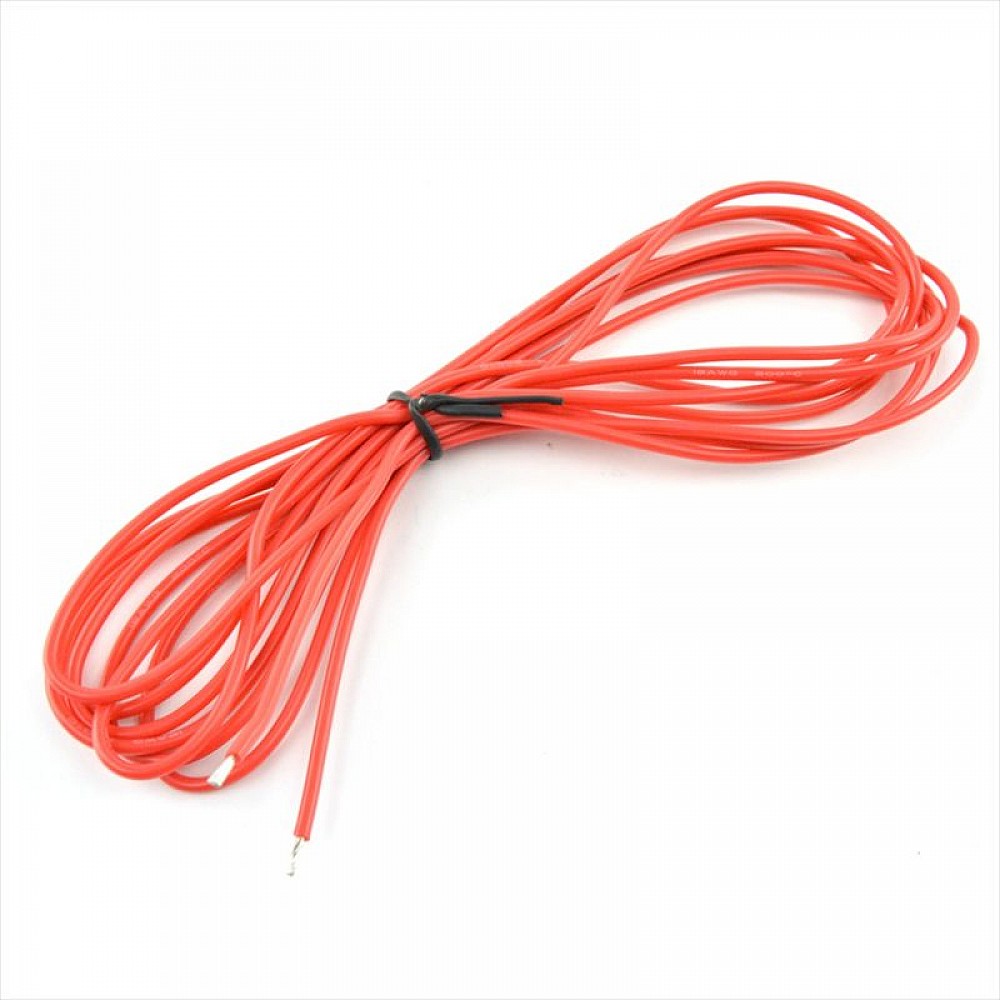 22AWG High Quality Red Silicon Wire - 1Meter