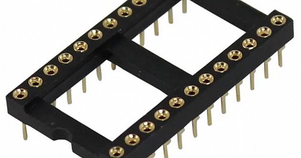 28 Pin Wide Machine tooled IC Socket (Round IC Base)