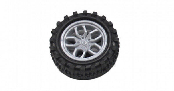 31x2mm Plastic Wheel Toy Car DIY Accessories - Grey