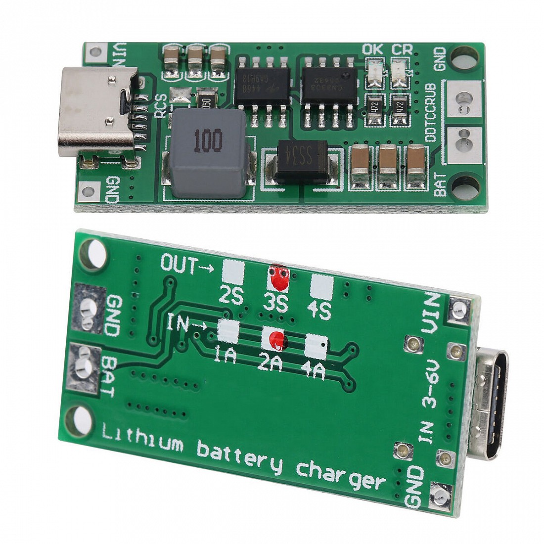 3S-2A |18650 Polymer Lithium Ion Charger Type C to 3S 8.4V 2A Booster ...