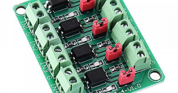 4 Channel Optocoupler Isolation Board Voltage Control Switching Module