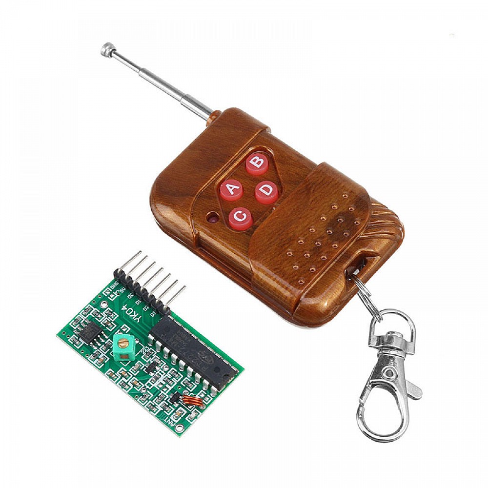 4 Channel Wireless Four Button RF Remote Control Transceiver Module ...
