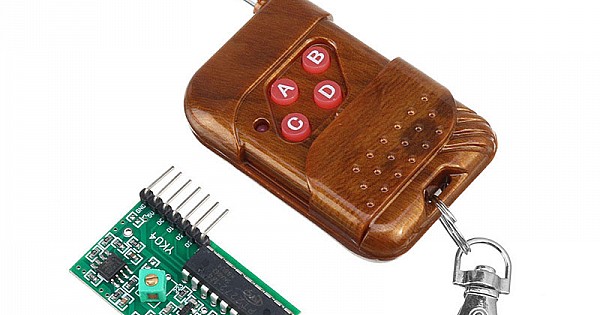 4 Channel Wireless Four Button RF Remote Control Transceiver Module ...