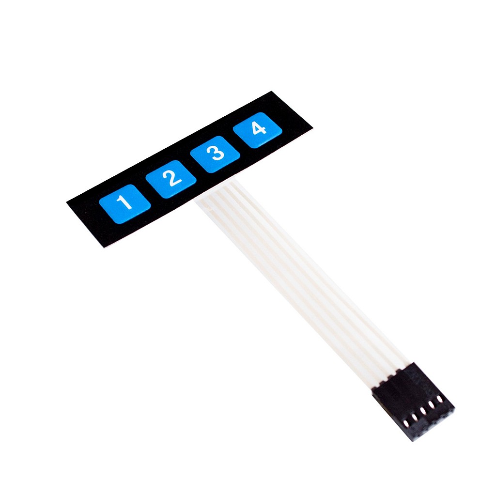 4 Keys 1x4 Matrix Membrane Switch Keypad 