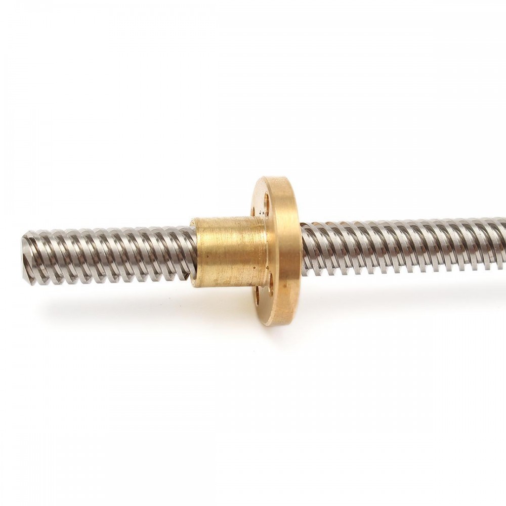 400mm Trapezoidal Lead Screw 8mm Thread 2mm Pitch Lead Screw with ...