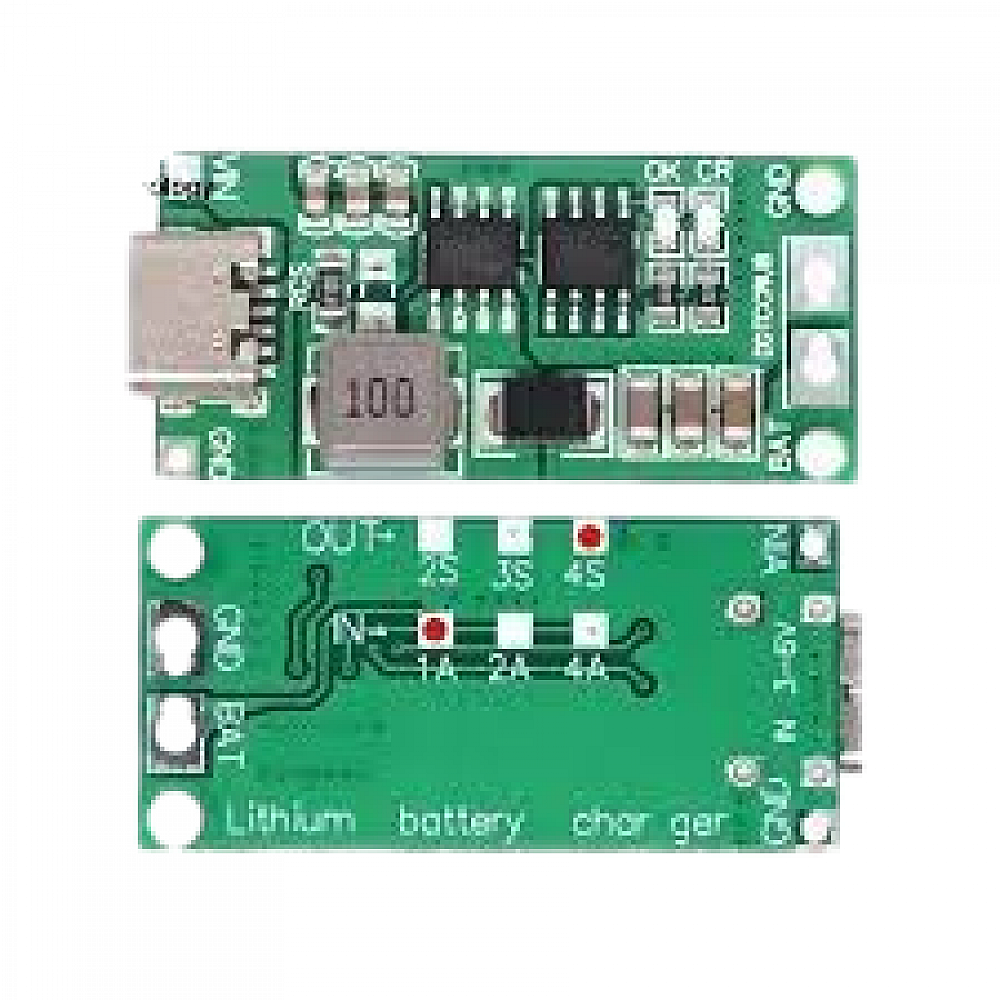 4S-1A |18650 Polymer Lithium Ion Charger Type C to 4S 8.4V 1A Booster ...