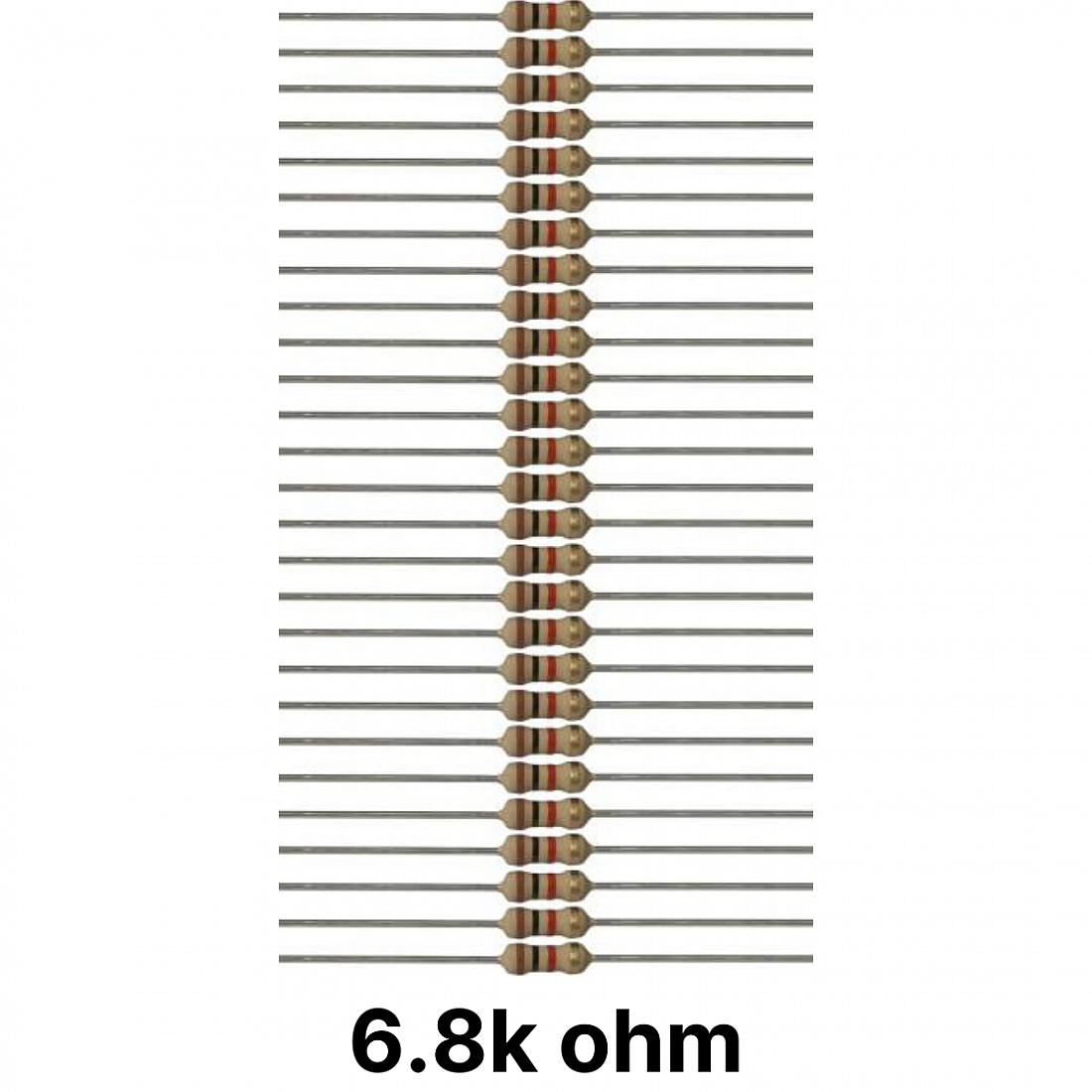 50 piece of 6.8k (6k8) ohm Resistor