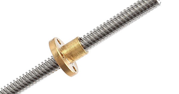 500mm Trapezoidal Lead Screw 8mm Thread 2mm Pitch Lead Screw with ...