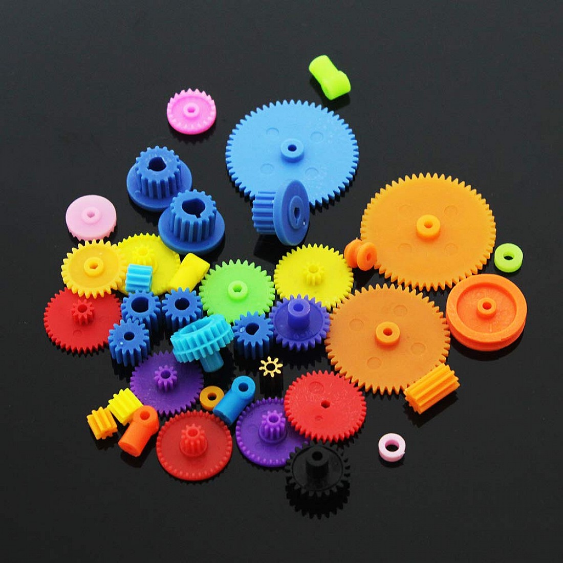 55 Types of Colorful Assorted Gear Robot Helicopter Car Parts DIY Kit
