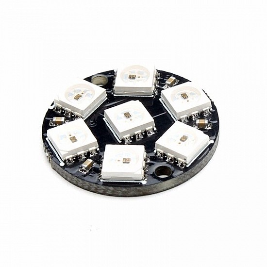 7 bit WS2812 5050 RGB LED Built-in Full Color Driver Colored Light Round