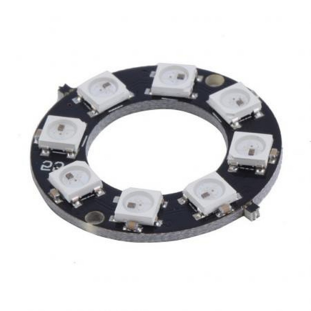 8 Bit WS2812 5050 RGB LED Built-in Full Color Driving Lights Circular ...