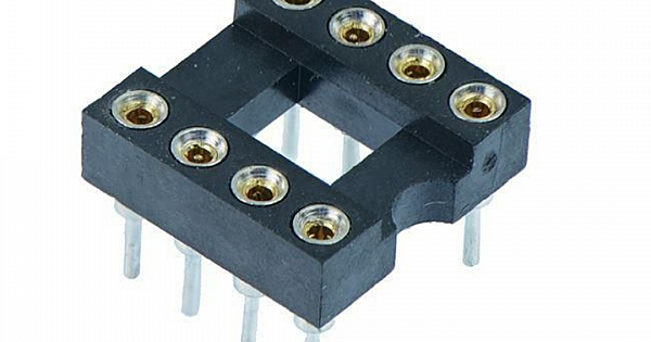 8 Pin Machine tooled IC Socket (Round IC Base)