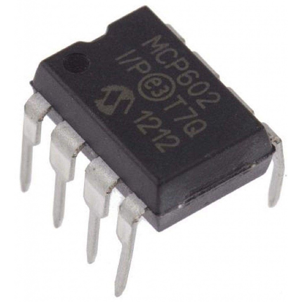 MCP602-I/SN Operational Amplifier,Dual,2 Amplifier,2.8 MHz,2.3 V/Μs,2.7V To 5.5V,SOIC,8 Pins