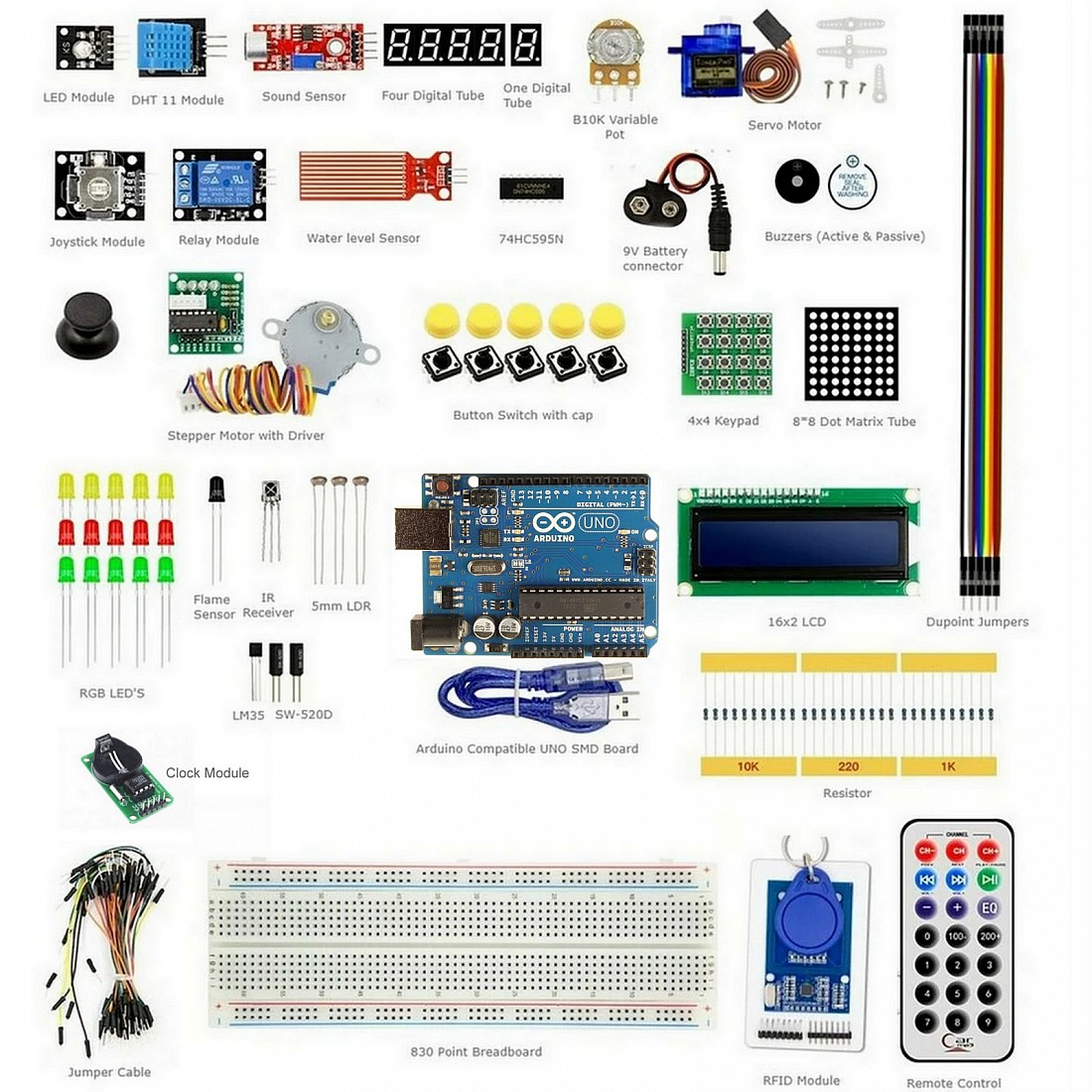 Arduino RFID Learning Kit V4 with Instruction CD & UNO R3