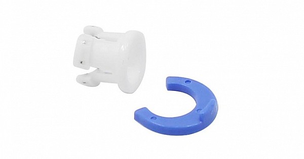 Bowden Tube Blue White Plastic Fixed Buckles 6mm
