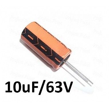 1 uF 50V Through Hole Electrolytic Capacitor