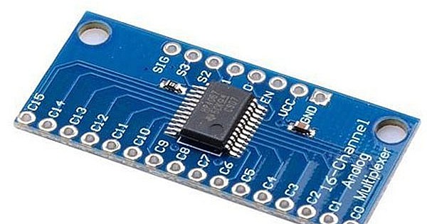 CD74HC4067 CMOS 16-Channel Analog Digital Multiplexer Breakout Module