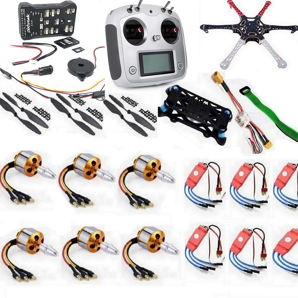 Hexacopter Drone Combo with Pixhawk and 10ch FlySky FS-I6S - FlyRobo