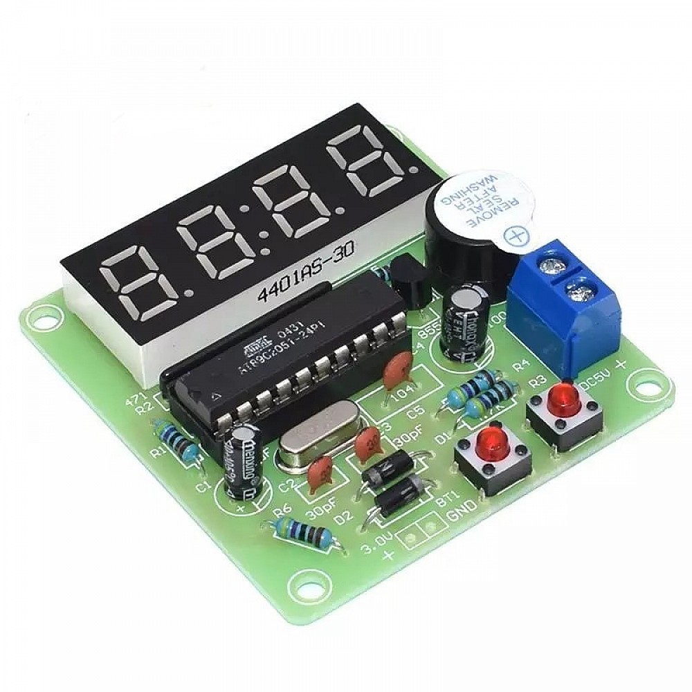 Digital 4 Bit AT89C2051 Electronic Clock Kit