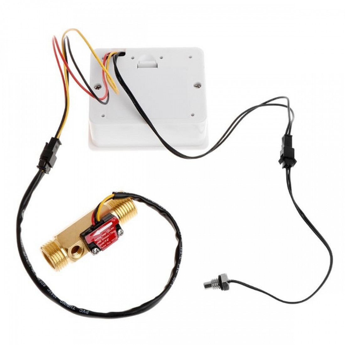 Digital LCD Display Water Flow Sensor Meter Temperature Time Record ...