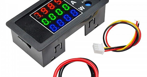 Digital Voltmeter with LCD Display, 10A at DC0-100V, Ammeter, Watt Meter