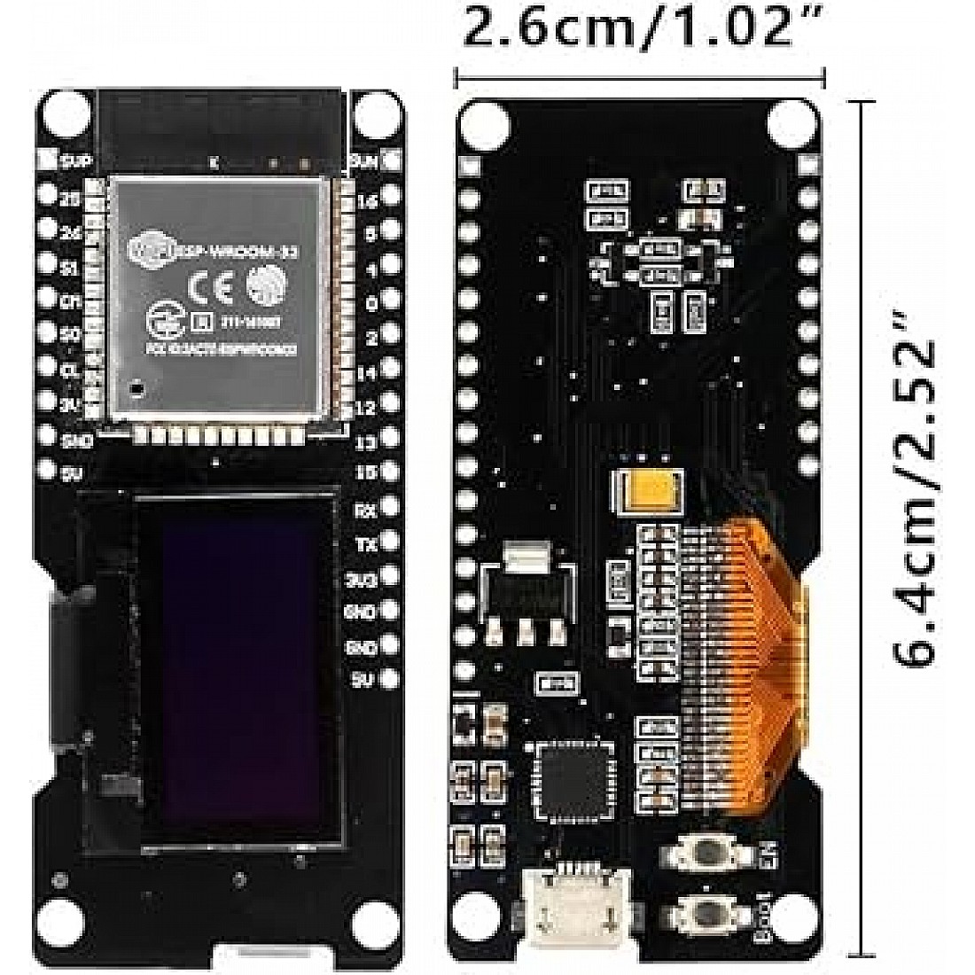 ESP32 OLED Module for WiFi and Bluetooth