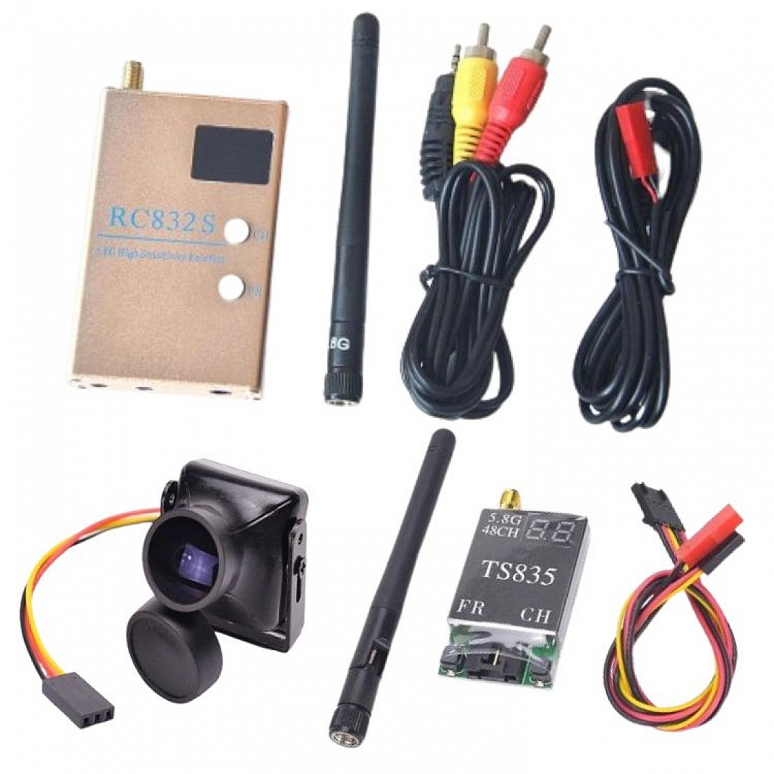 FPV Camera Kits with TS832 Transmitter, RC832S Receiver and 1200TVL ...