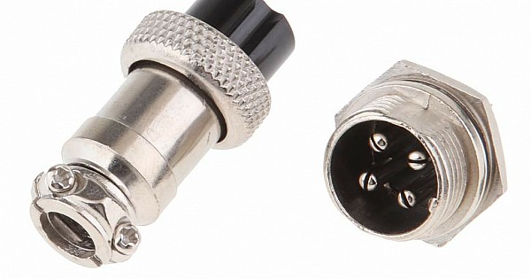 M12/GX12 4 Pin Male-Female Aviation Plug Connector