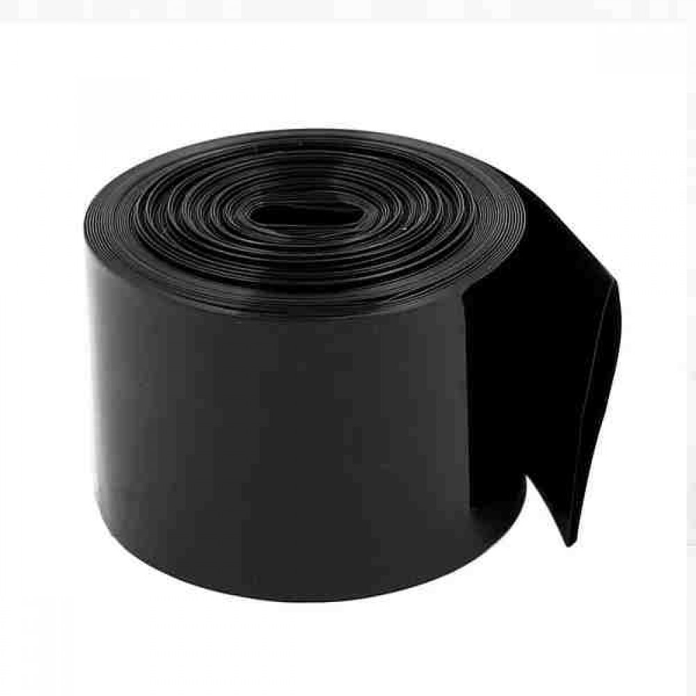 93mm 1-Meter PVC Heat Shrink Sleeve Black for Lithium Cell Pack - FR-07-142