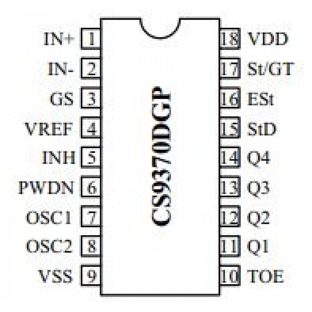CS9370DGP DTMF decoder chip dual-tone multi-frequency