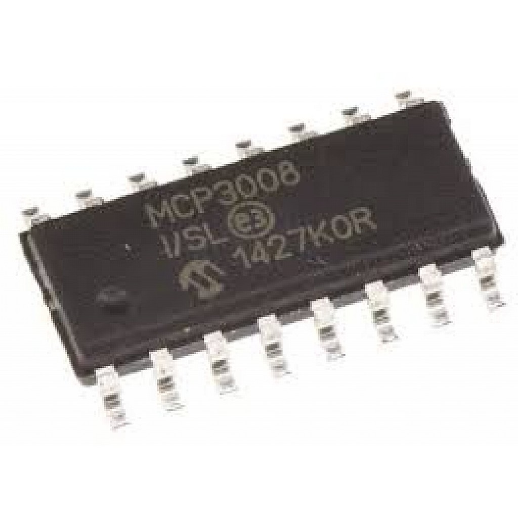 MCP3008 IC - (SMD Package) - 8-Channel 10-Bit ADC With SPI Interface IC - FR432