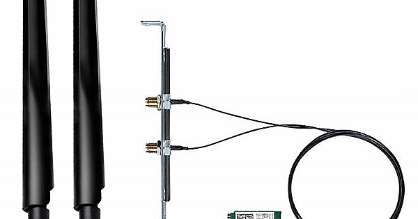 Intel AX200 WiFi 6 Card with 8dBi Antennas & Bluetooth 5.1