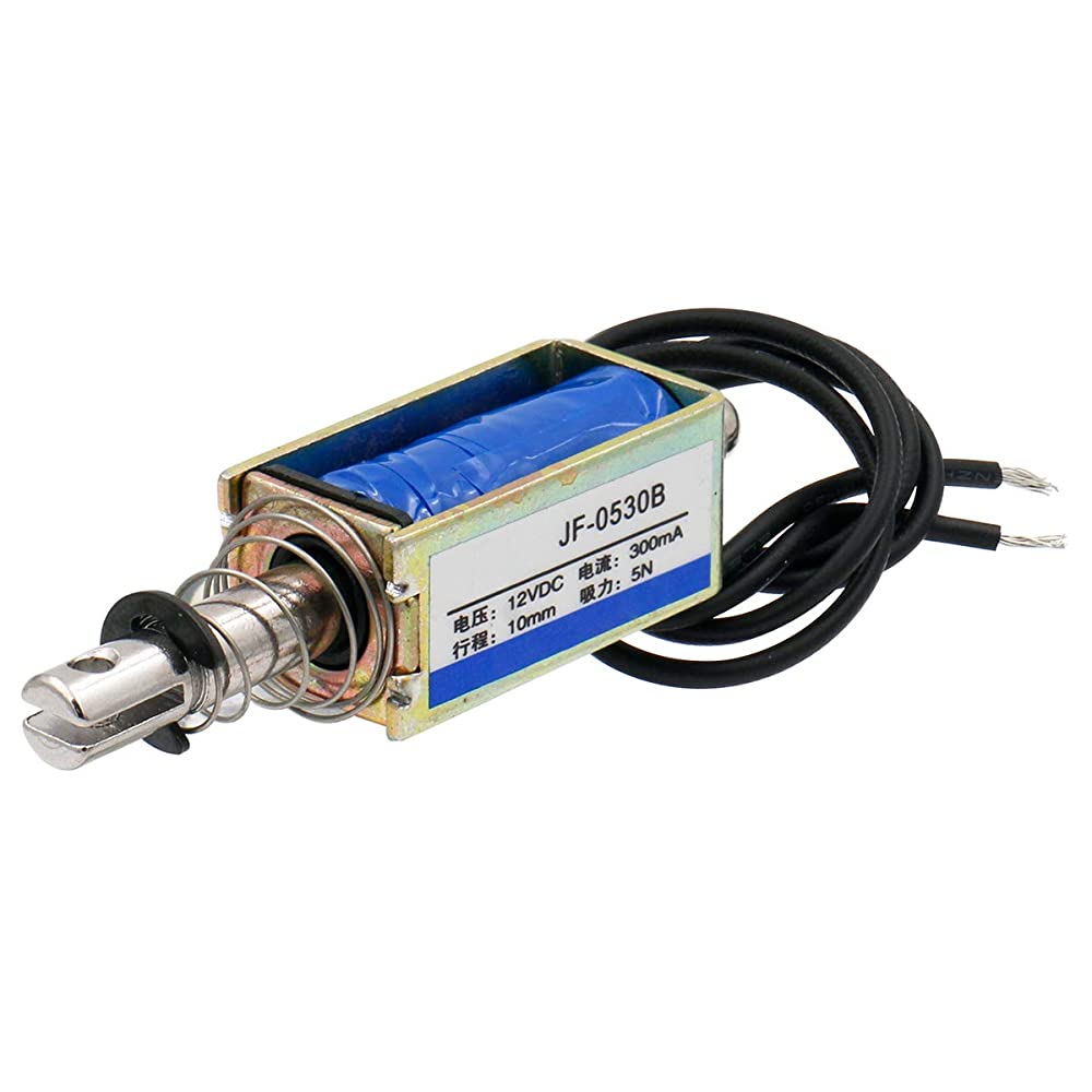 JF-0530B DC 12V 1A 10mm 5N Push Pull Solenoid Electromagnet
