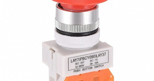 LAY37 01ZS 1Normally Closed Self-Locking 22mm Mushroom Head Emergency ...