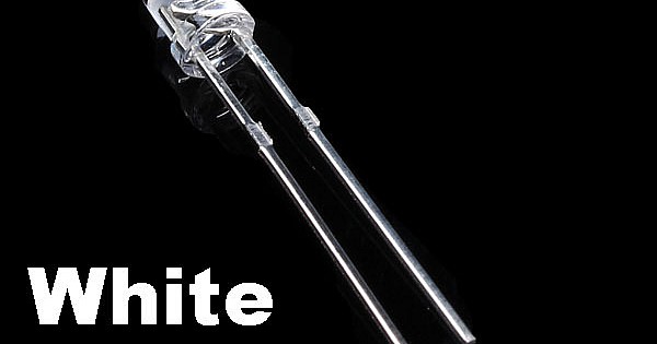 1pcs White Transparent LED Light Diode 5mm (Light Emitting Diod) - FR301