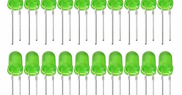 Green LED 5mm Pack Of 20 (Light Emitting Diod) - FR471