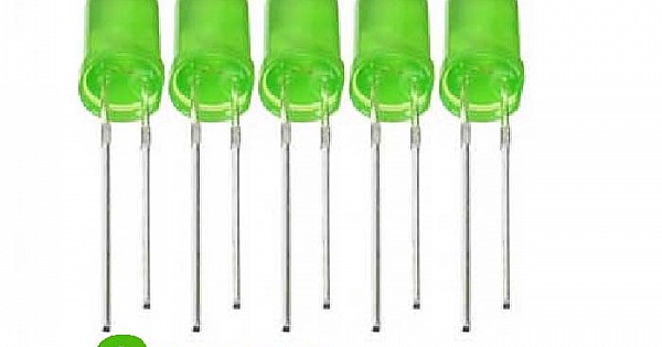 Green LED 5mm Pack Of 5 (Light Emitting Diod) - FR303
