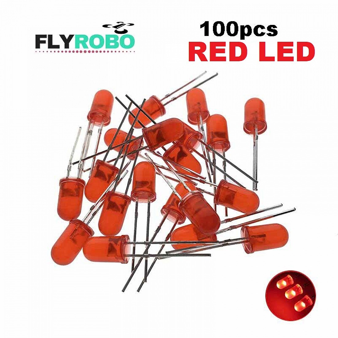 RED LED 5mm Pack Of 100 (Light Emitting Diod)