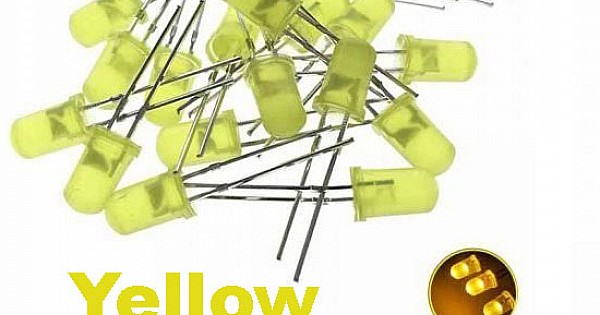 Yellow LED 5mm Pack Of 10 (Light Emitting Diod) - FR477