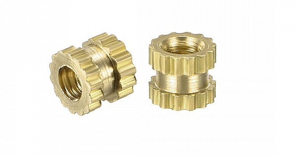 M2.5 X 5mm Brass Heat Set Threaded Round Insert Nut